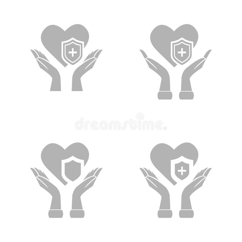 Health Protection Icon, Hands Holding Heart, Vector Illustration Stock ...