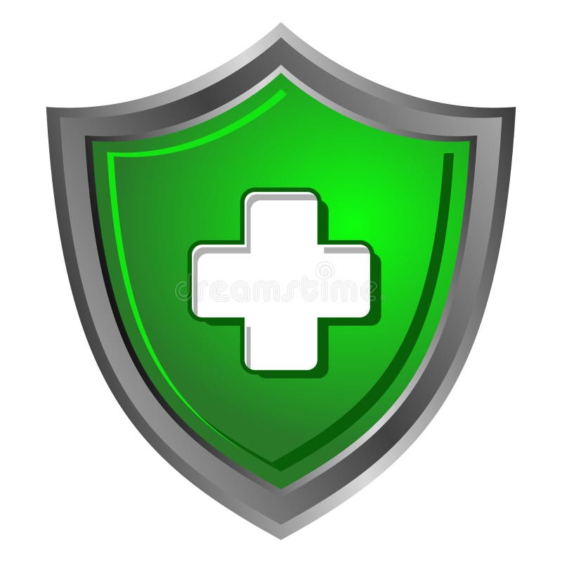 Health Protection Medical Safety. Green Security. Stock Vector ...