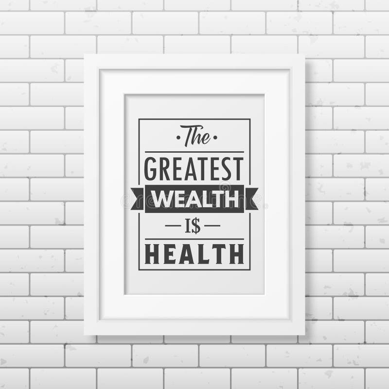 Health Quote. Typographical Poster. Stock Vector - Illustration of ...