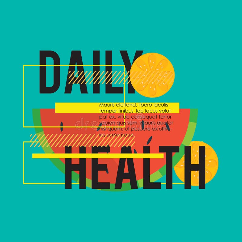 Health Quote. Typographical Poster. Stock Vector - Illustration of ...