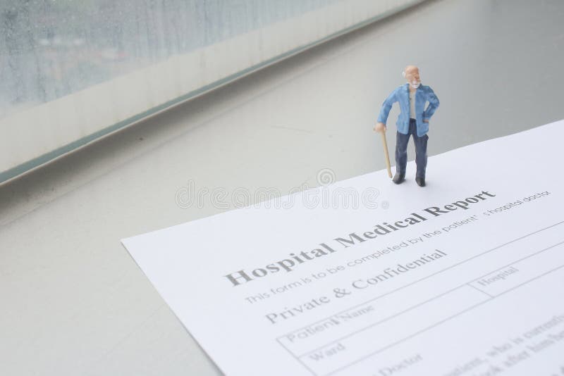 The Health Report with the Mni Figure Stock Image - Image of healthcare ...