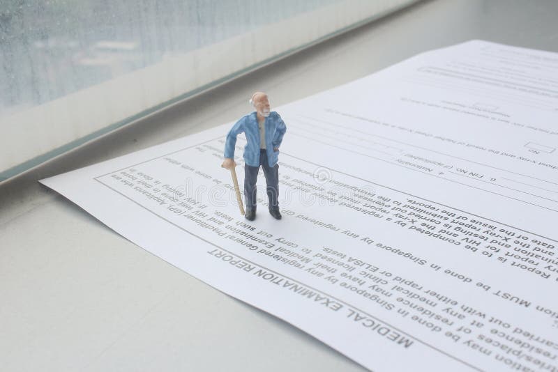 The Health Report with the Mni Figure Stock Photo - Image of patient ...