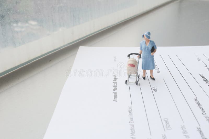 The Health Report with the Mni Figure Stock Image - Image of people ...