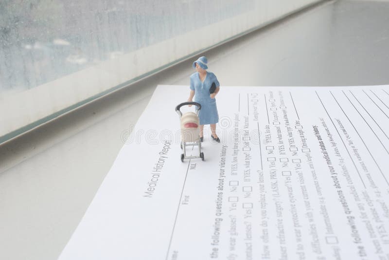 The Health Report with the Mni Figure Stock Image - Image of report ...