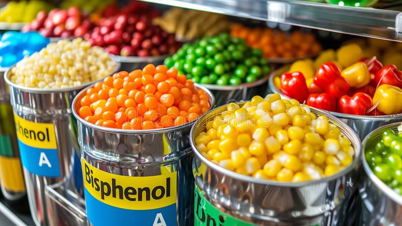 Health Risks Bisphenol a Warning on Plastic Food Packaging Highlighting ...