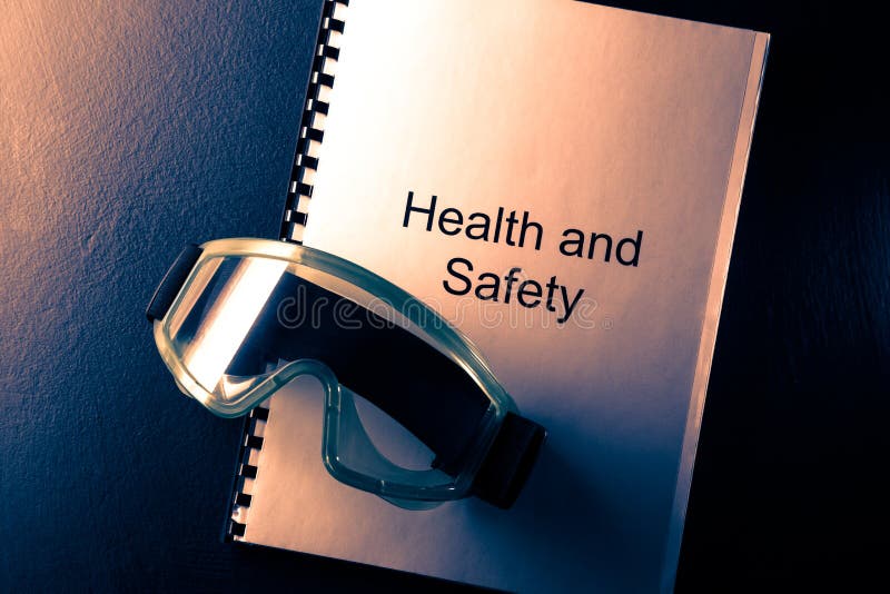 Health and Safety Document with Goggles Stock Image - Image of office ...