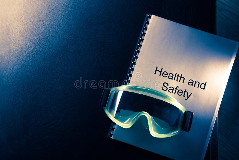 Health and Safety Document with Goggles Stock Image - Image of document ...