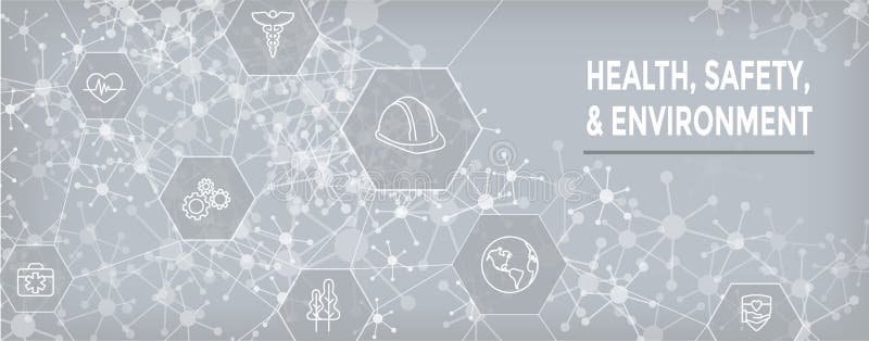 Health Safety and Environment Icon Set & Web Header Banner Stock Vector ...