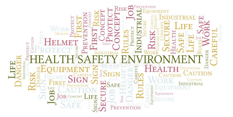 Health and Safety at Work Word Cloud. Stock Illustration - Illustration ...