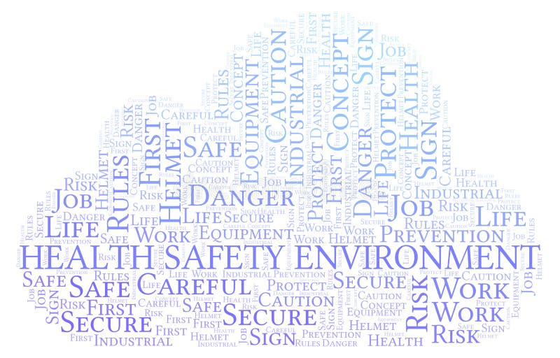 Health Safety Environment Word Cloud Stock Illustration - Illustration ...