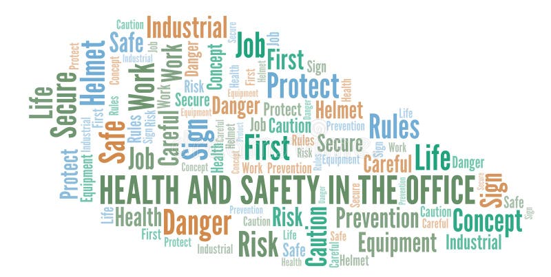 Health and Safety in the Office Word Cloud. Stock Illustration ...