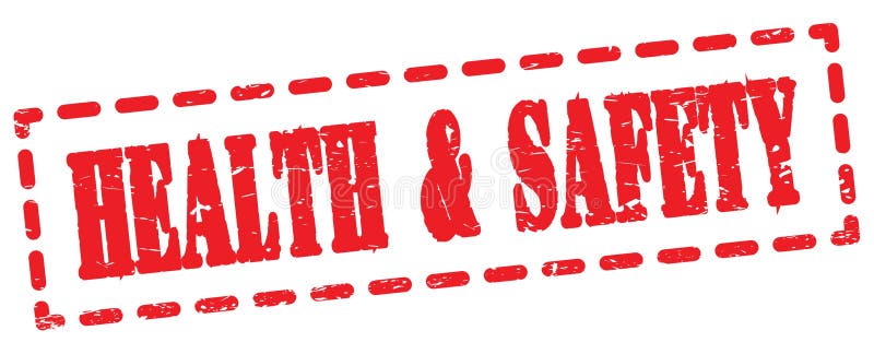HEALTH & SAFETY Text Written on Red Stamp Sign Stock Illustration ...