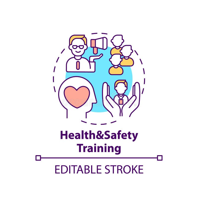 Health and Safety Training Concept Icon Stock Vector - Illustration of ...