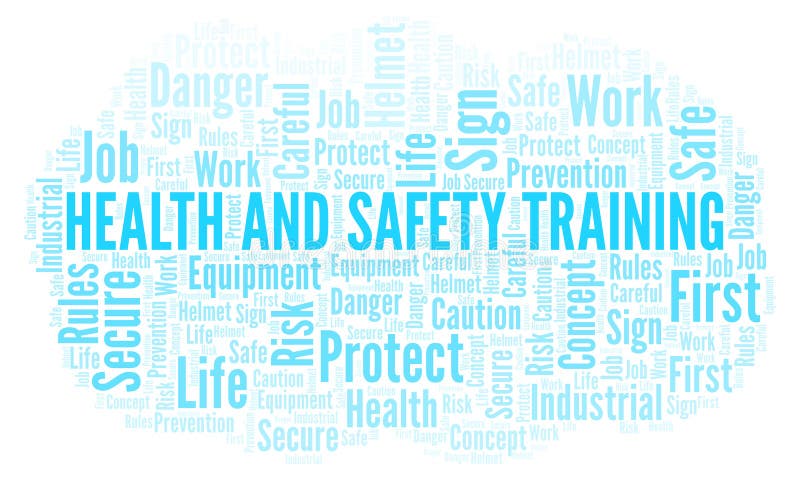 Health and Safety Training Word Cloud. Stock Illustration ...