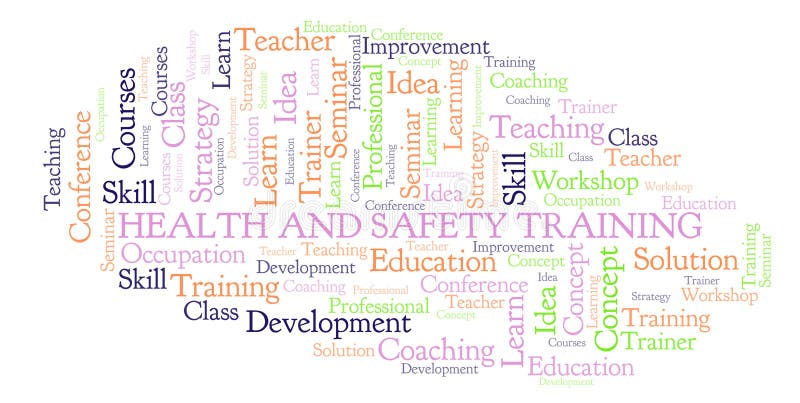 Health and Safety Training Word Cloud. Stock Illustration ...