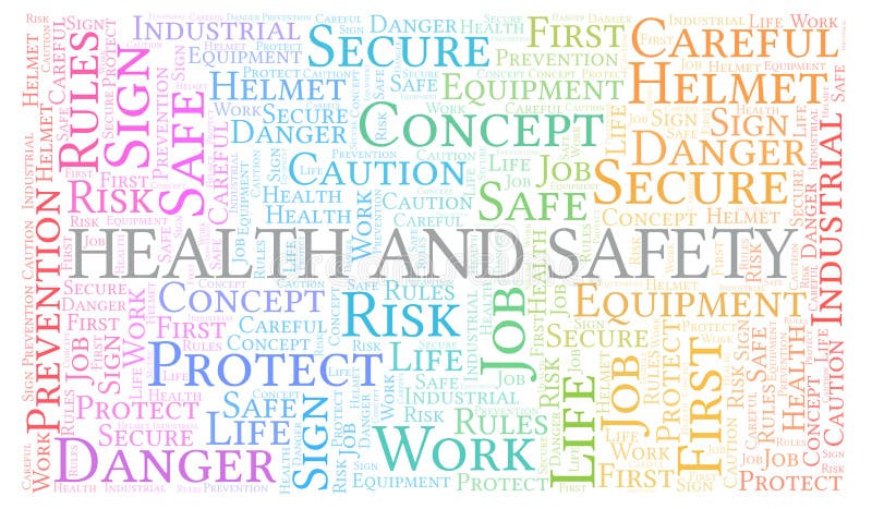Health and Safety Word Cloud. Stock Illustration - Illustration of ...