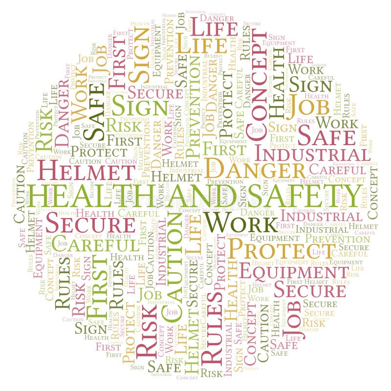 Health And Safety Security Word Cloud. Stock Illustration ...