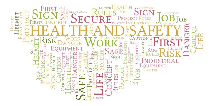 Health And Safety Security Word Cloud. Stock Illustration ...