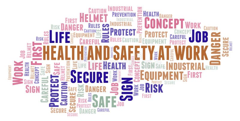Health and Safety at Work Word Cloud. Stock Illustration - Illustration ...