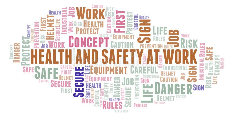 Health and Safety at Work Word Cloud. Stock Illustration - Illustration ...