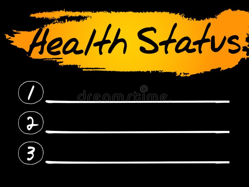 Health Status Text with Arrows, Concept for Presentations and Reports ...