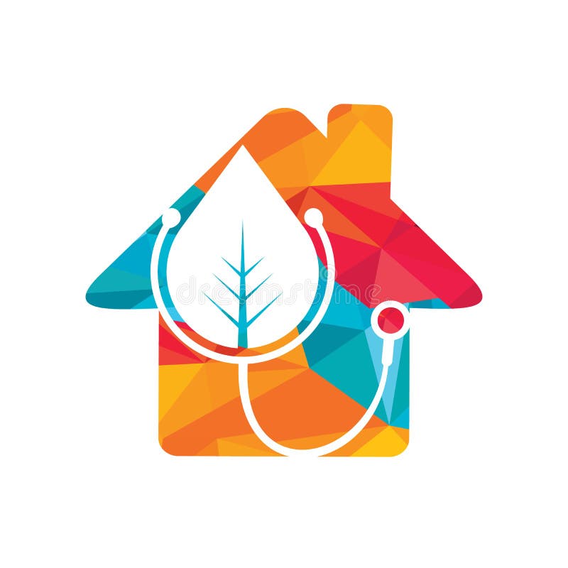 Health Stethoscope Vector Logo Design. Stethoscope with Leaf Icon ...