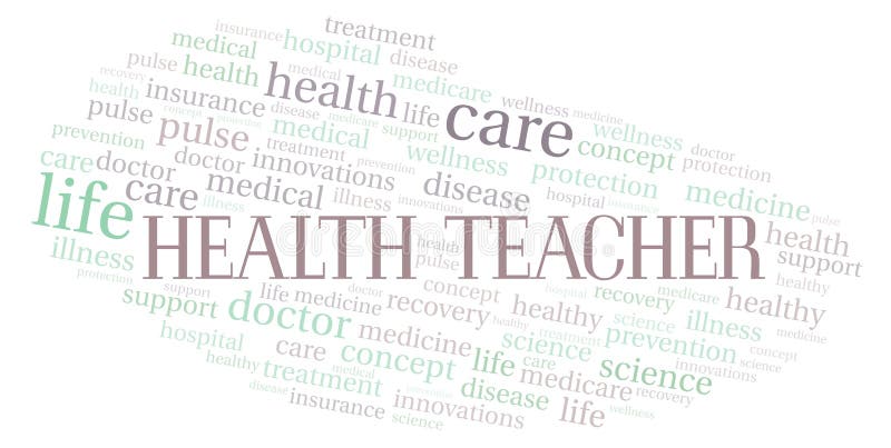 Health Teacher word cloud stock illustration. Illustration of poster ...