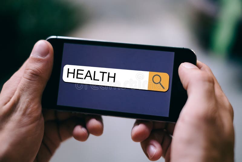 Health Technology Concept - Health Written in Search Bar on Mobile ...