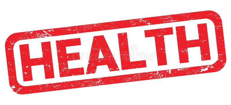 HEALTH Text Written on Red Rectangle Stamp Stock Photo - Image of seal ...