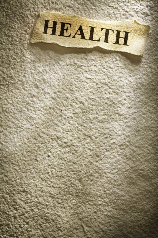 Health on textured paper stock photo. Image of background - 5166522
