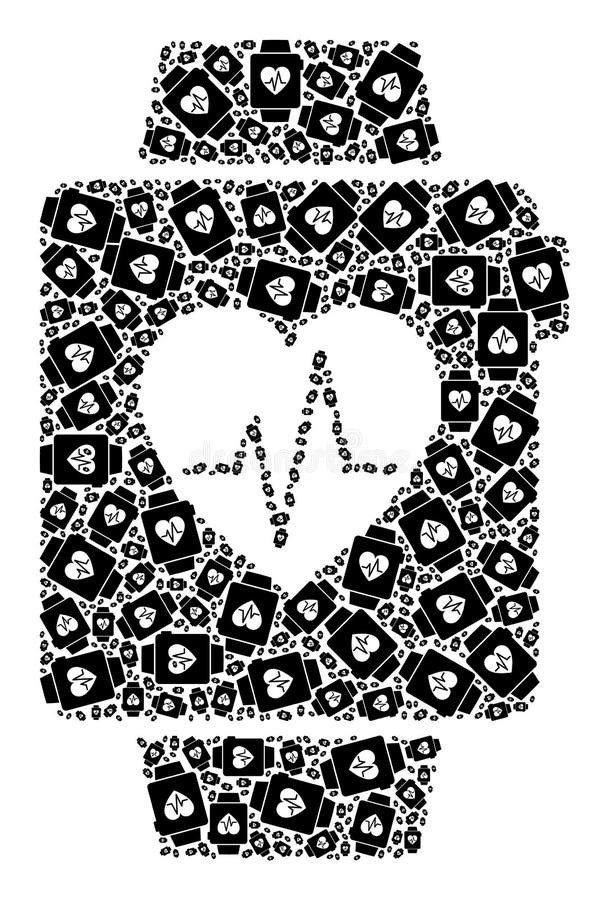 Health Tracker Watches Recursion Icon Collage of Self Icons Stock ... Health Tracker Watches Recursion Icon Collage of Self Icons Stock ...