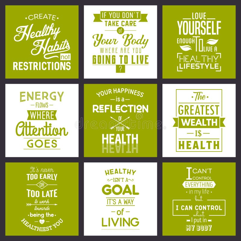 Health. Typography quotes. stock vector. Illustration of type - 77877879