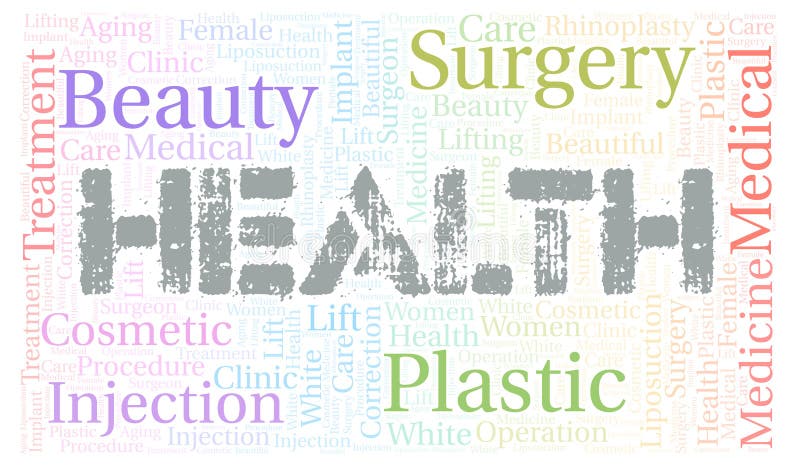 Health Typography Word Cloud Create with the Text only. Stock ...