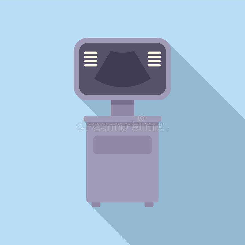 Health Ultrasonic Icon Flat Vector. Sonograph Device Stock Vector ...