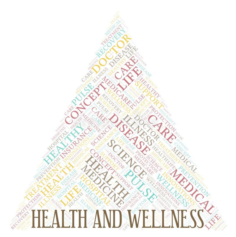 Health and Wellness Word Cloud Stock Illustration - Illustration of ...