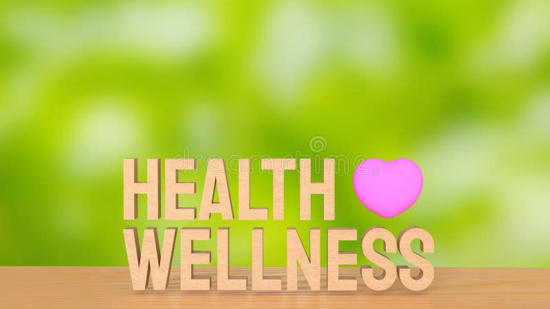 The Health Wellness Word for Health or Medical Concept 3d Rendering ...