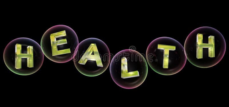 The health word in bubble stock illustration. Illustration of abstract ...