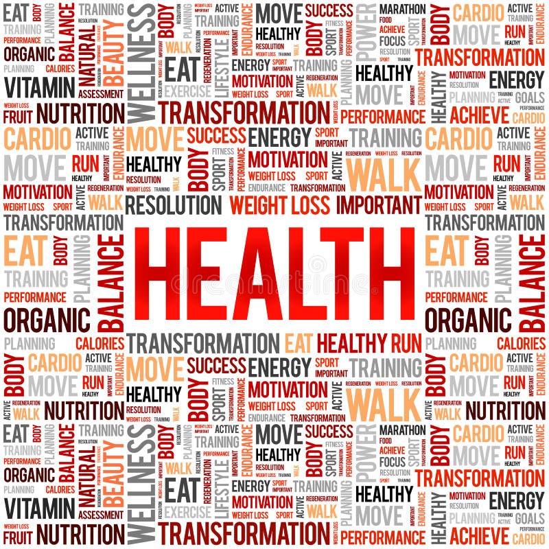 HEALTH word cloud collage stock illustration. Illustration of enjoyment ...