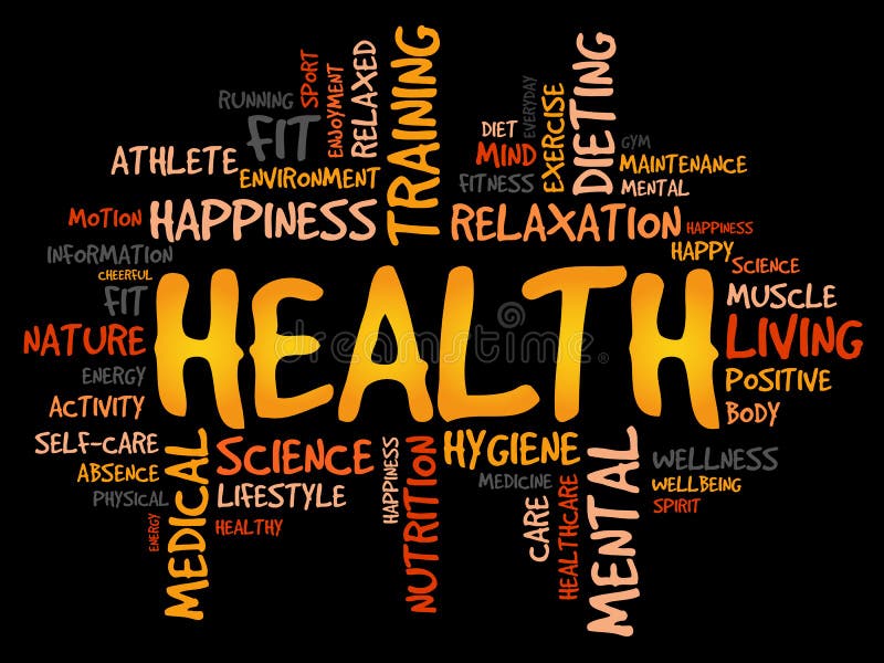 HEALTH word cloud stock illustration. Illustration of public - 200329501