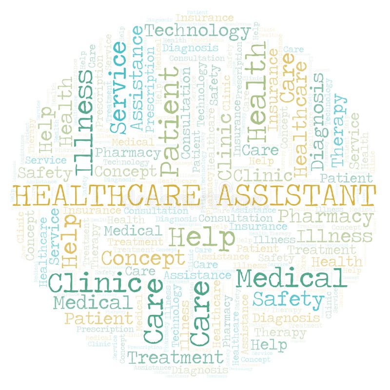 Healthcare Assistant Word Cloud Stock Illustration - Illustration of ...
