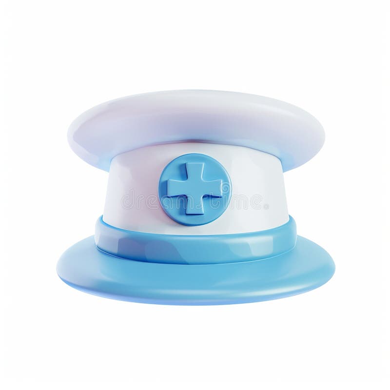 Healthcare Cap Icon on White Background Stock Illustration ...