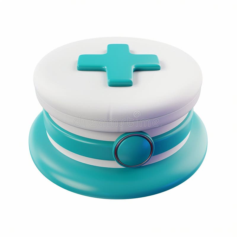 Healthcare Cap Icon on White Background Stock Illustration ...