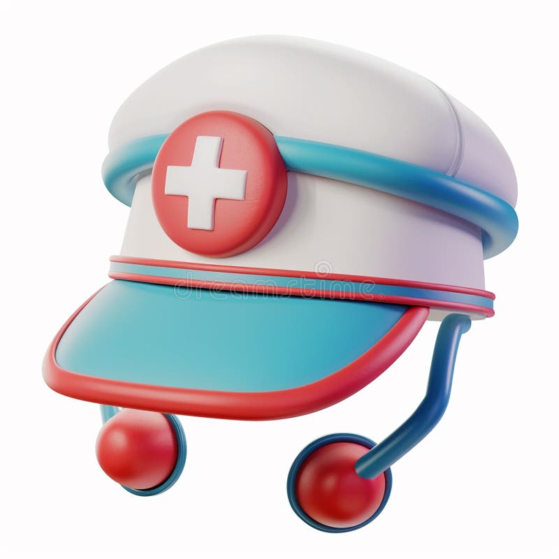 Healthcare Cap Icon on White Background Stock Illustration ...
