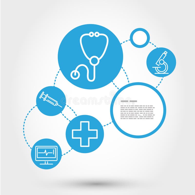Healthcare Circle Concept with Heart Stock Illustration - Illustration ...