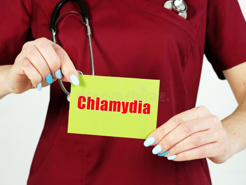 Healthcare Concept about Chlamydia with Sign on the Page Stock Image ...