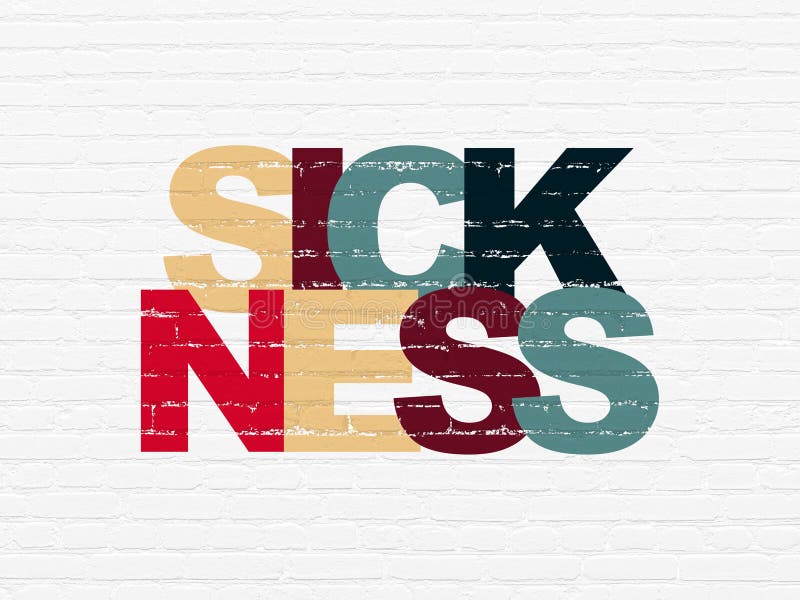 Healthcare Concept: Sickness on Wall Background Stock Illustration ...