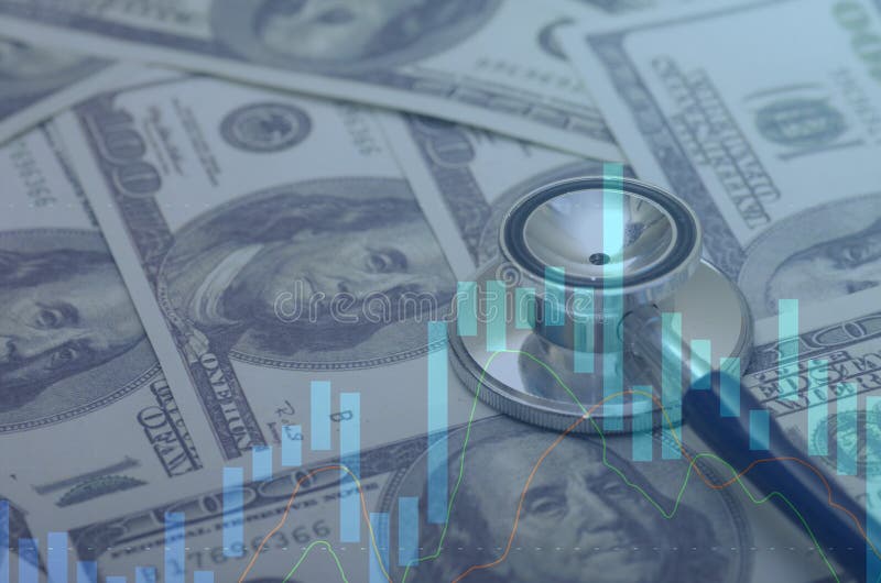 Healthcare Costs Analysis: Blue Chart Overlay on Financial Data ...