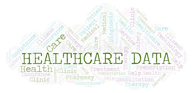 Healthcare Data Word Cloud. Stock Illustration - Illustration of ...