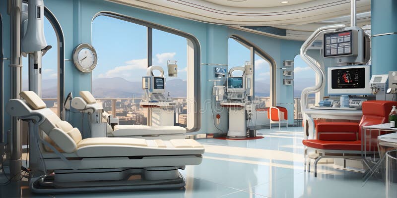 Healthcare Development, Medical Ward of the Future Stock Illustration ...