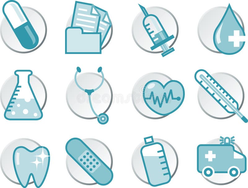 Healthcare icon set stock vector. Illustration of tube - 13409040